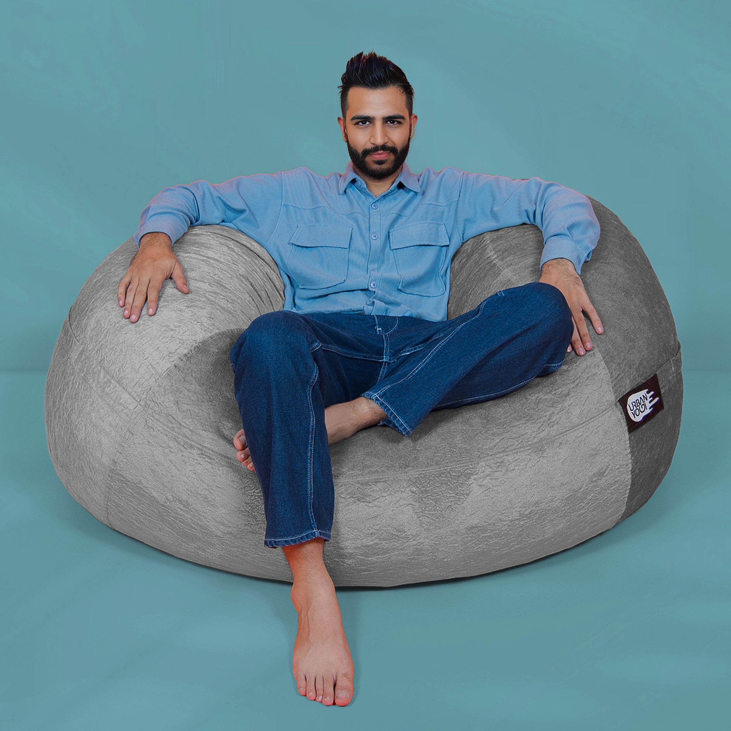 Yogi Bean Bag Bed (Jumbo) - Foam Filled | The Fluffy Company